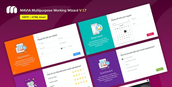 Mavia – Multipurpose Form Wizard HTML Template • GPLClick